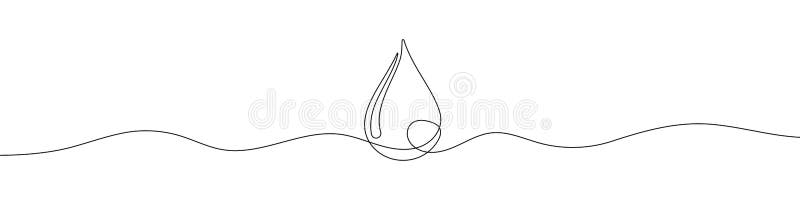 Continuous Line Drawing of Drop. Water Drop Line Icon. One Line Drawing ...