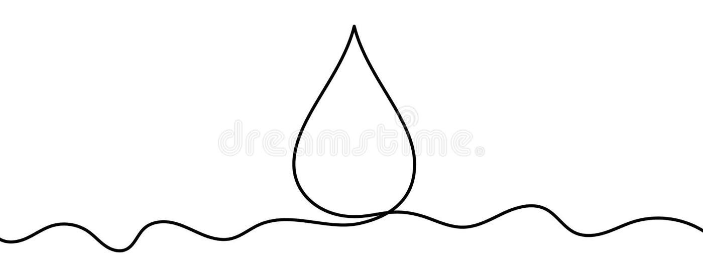 Droplet One Line Drawing Simple Stock Illustrations – 35 Droplet One ...