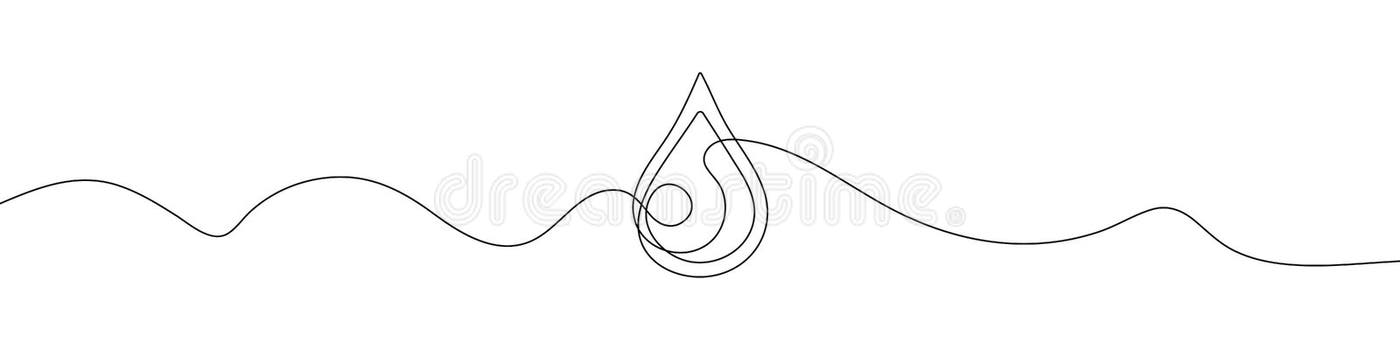 Droplet One Line Drawing Simple Stock Illustrations – 35 Droplet One ...