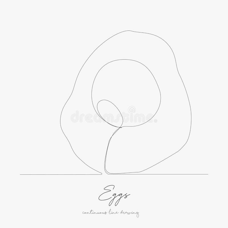 Continuous Line Drawing. Eggs. Simple Vector Illustration. Eggs Concept ...