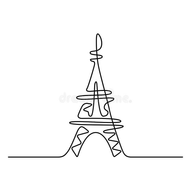 Continuous Line Drawing Paris Stock Illustrations – 124 Continuous Line ...