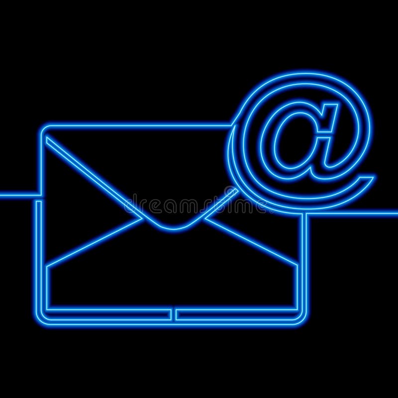 Continuous Line Drawing Mail Stock Illustrations – 474 Continuous Line ...
