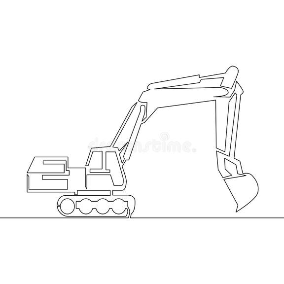 Backhoe Drawing Stock Illustrations – 1,782 Backhoe Drawing Stock ...
