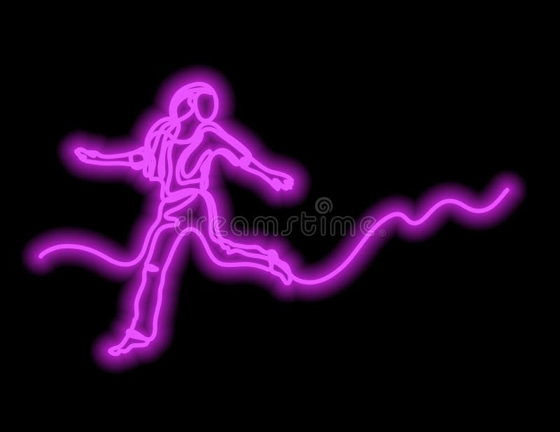 Neon Single Line Drawing Dance Stock Illustrations – 28 Neon Single ...