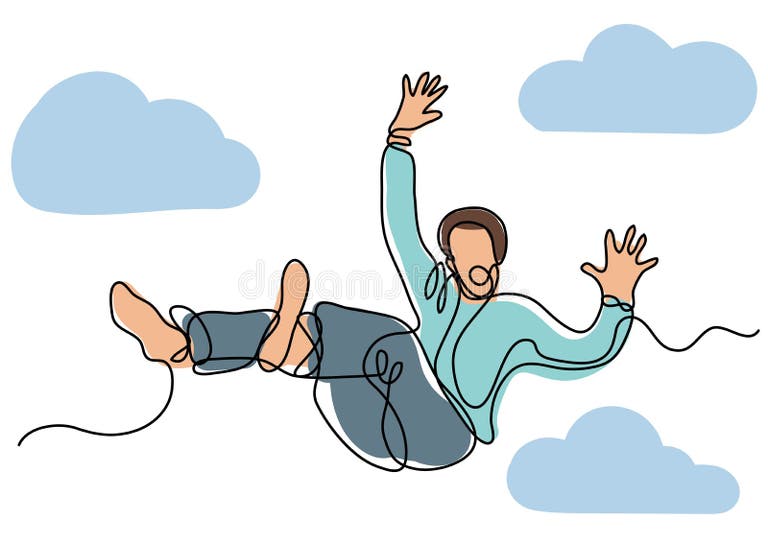 Continuous Line Drawing Fear Failure Stock Illustrations – 50 ...