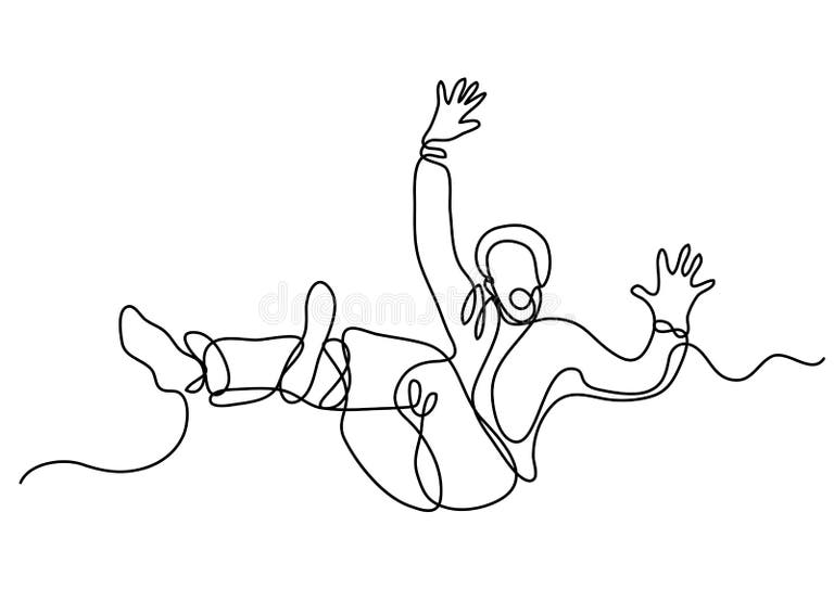 Continuous Line Drawing Fear Failure Stock Illustrations – 50 ...