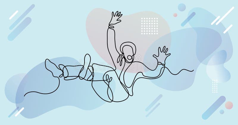 Falling Man Continuous Line Drawing Stock Illustrations – 59 Falling ...