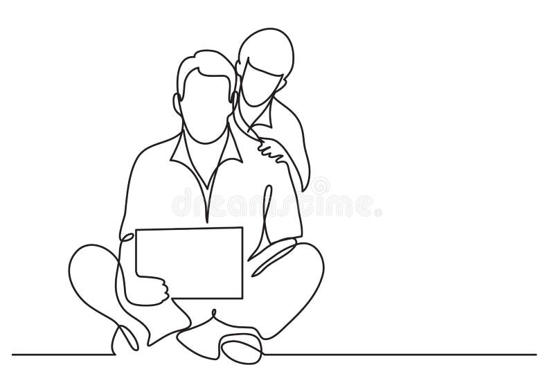 Line Drawing Father Stock Illustrations – 7,292 Line Drawing Father ...
