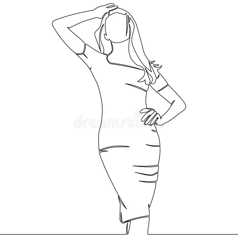 Fashion Photoshoot Line Drawing Stock Illustrations – 25 Fashion ...