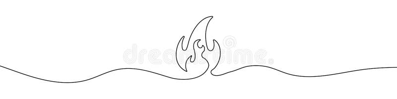 One Line Art Flame Stock Illustrations – 765 One Line Art Flame Stock ...