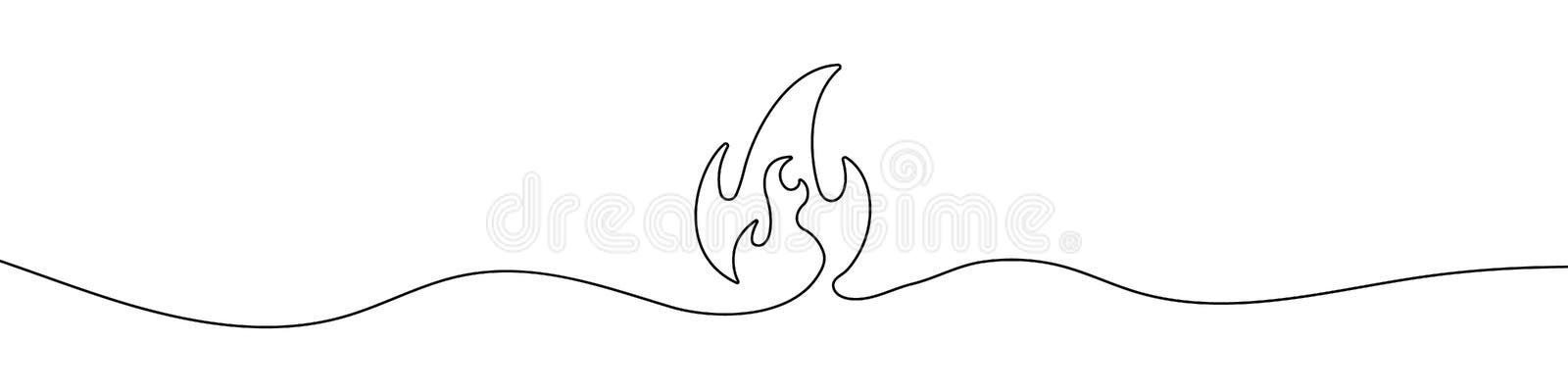One Line Art Flame Stock Illustrations – 878 One Line Art Flame Stock ...