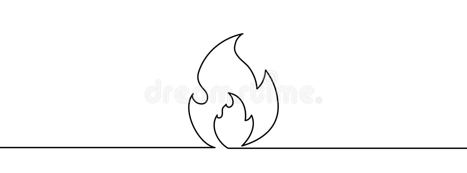 Fire Flames Logo, Icon Set Isolated on White Background Stock Vector ...
