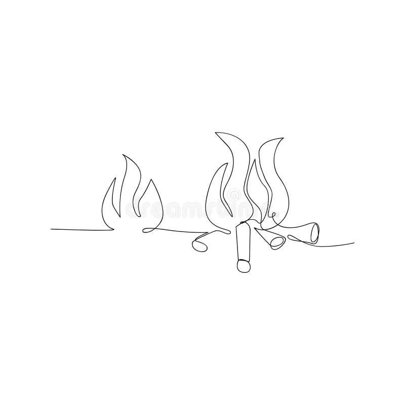 Fire. Sketch By Hand. Pencil Drawing By Hand. Vector Image. The Image ...