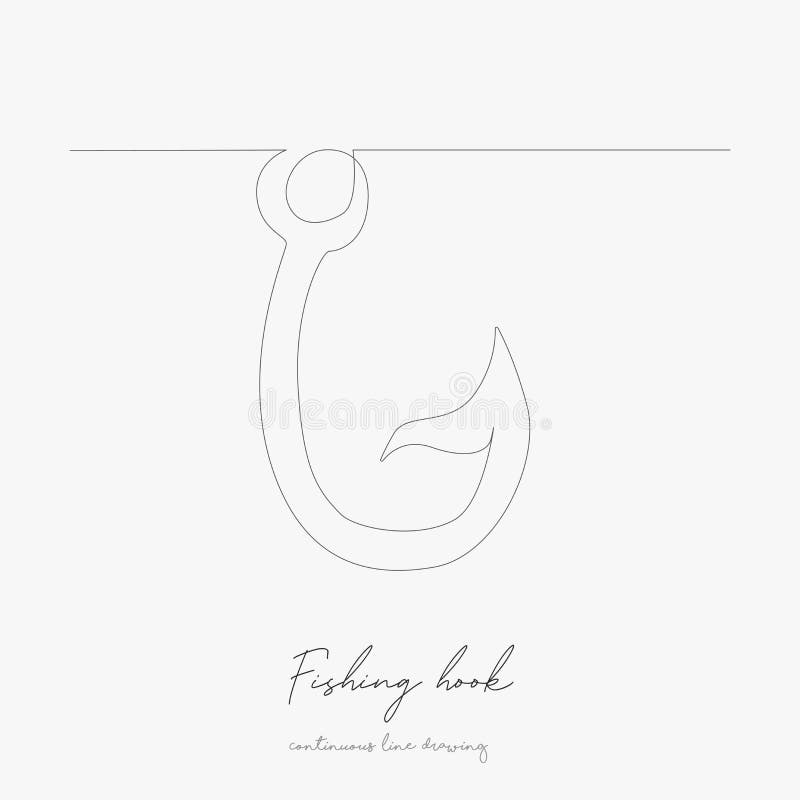 Fishing Hook. Vector Drawing Stock Vector - Illustration of background ...