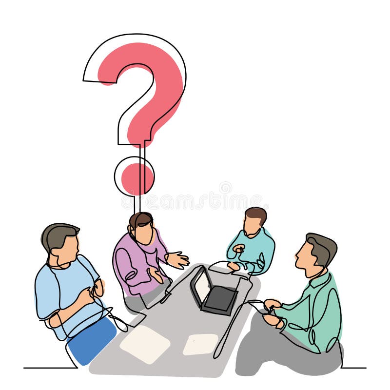 Continuous Line Drawing Question Stock Illustrations – 377 Continuous ...