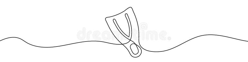 Continuous Line Drawing of Flippers. Flippers One Line Icon Stock ...