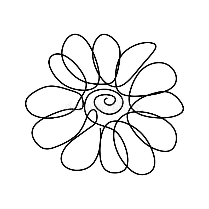 Line Art Flower Continuous Stock Illustrations – 10,591 Line Art Flower ...