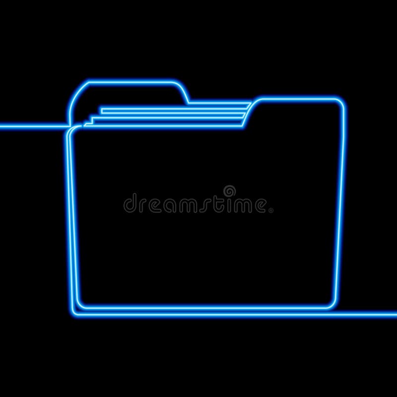A4, Folder, Key, Neon, Icon. Web Development Vector Icon Stock ...