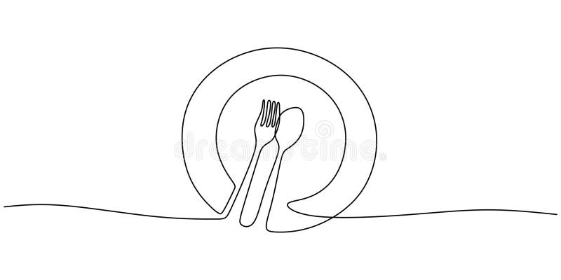 Continuous Line Drawing Dining Stock Illustrations – 872 Continuous ...