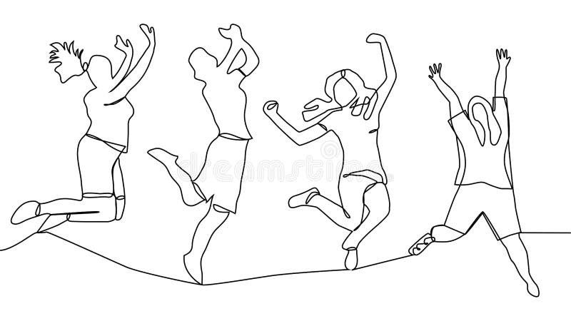 Happy Jumping Children Continuous Line Drawing Stock Illustrations – 58 ... Happy Jumping Children Continuous Line Drawing Stock Illustrations – 58 ...