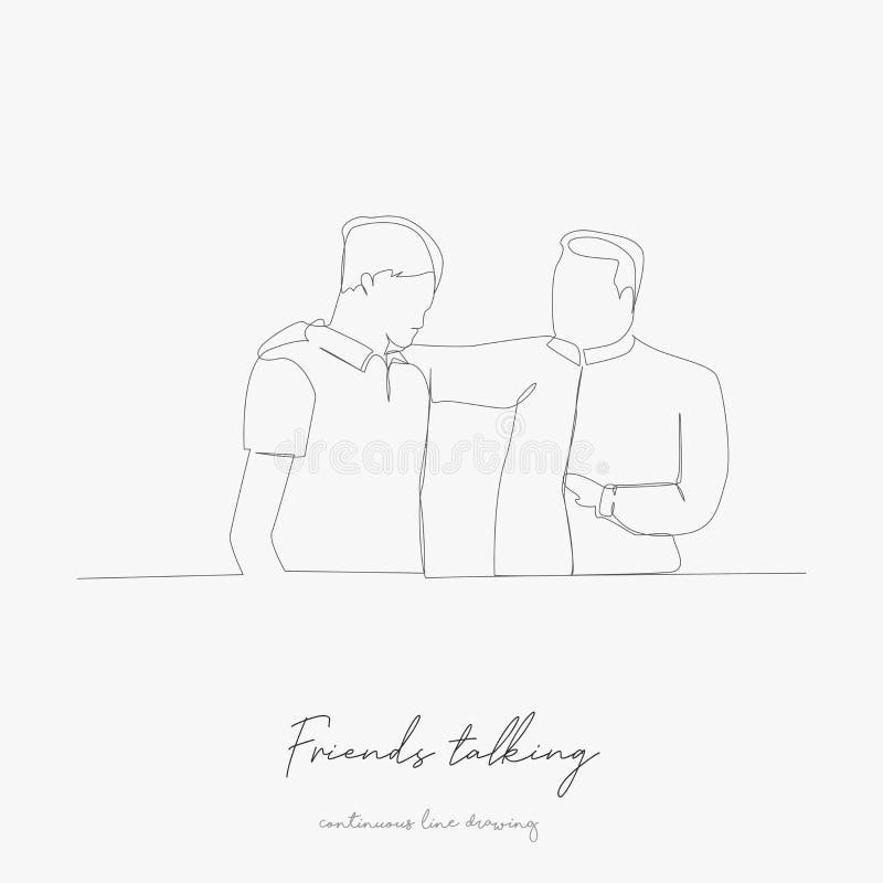 Friends Talking Line Drawing Stock Illustrations – 275 Friends Talking ...