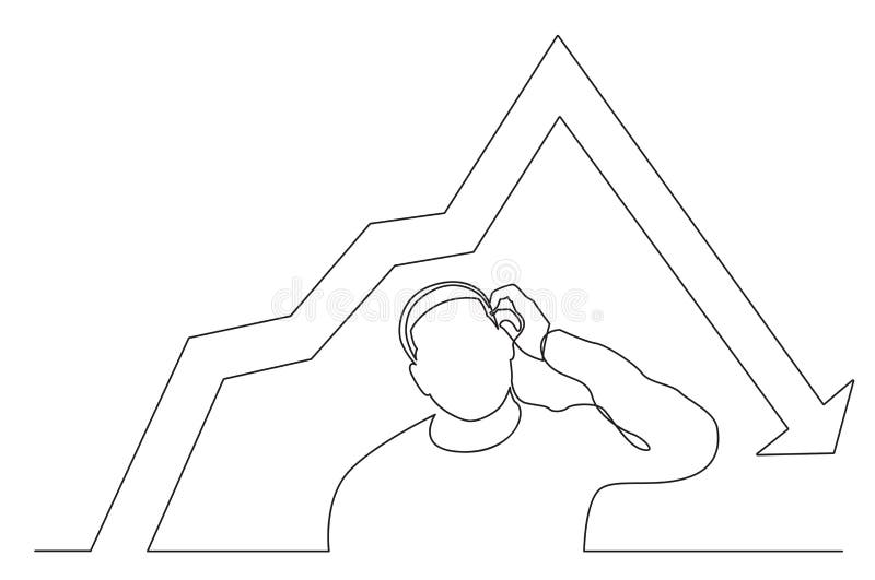 Continuous Line Drawing Fear Failure Stock Illustrations – 50 ...