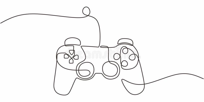 Continuous Line Drawing Video Game Stock Illustrations – 321 Continuous ...