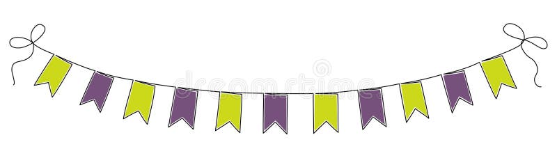 Drawing Single Line Garland Stock Illustrations – 152 Drawing Single ...
