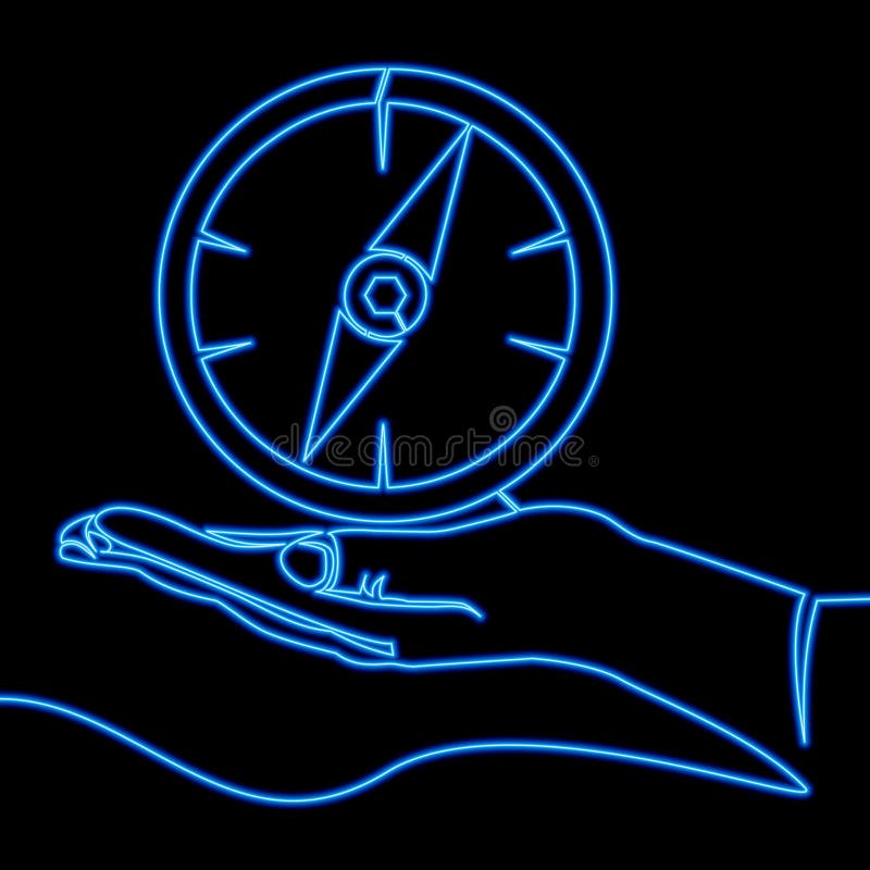 Continuous Line Drawing Compass Stock Illustrations – 194 Continuous ...