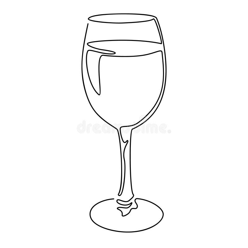 Continuous Line Drawing. Bottle of Wine. Vector Illustration. Stock ... Continuous Line Drawing. Bottle of Wine. Vector Illustration. Stock ...
