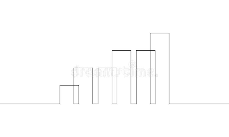 One Line Drawing Growth Graph Stock Illustrations – 427 One Line ...