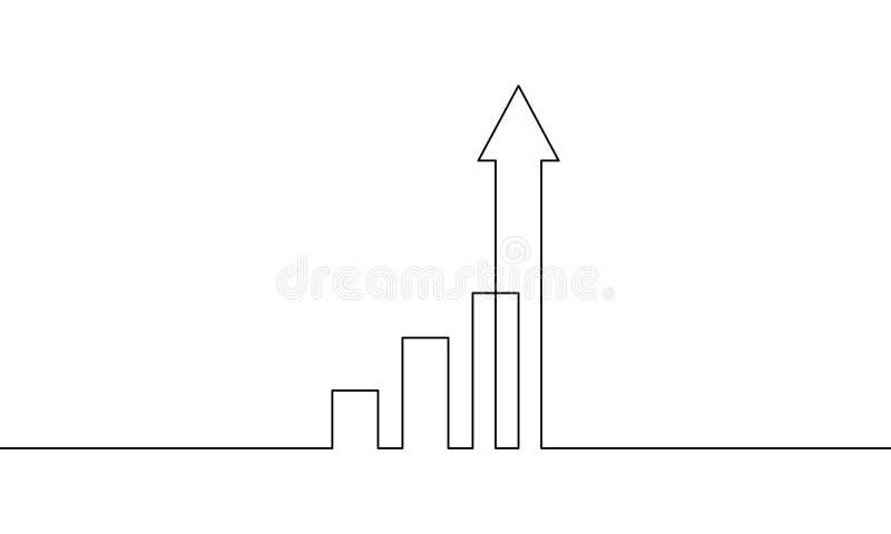 One Line Drawing Growth Graph Stock Illustrations – 427 One Line ...