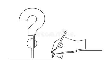 Question Line Drawing Stock Illustrations – 11,592 Question Line ...