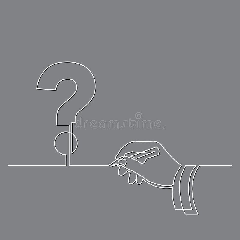 Question Continuous Line Drawing Stock Illustrations – 349 Question ...