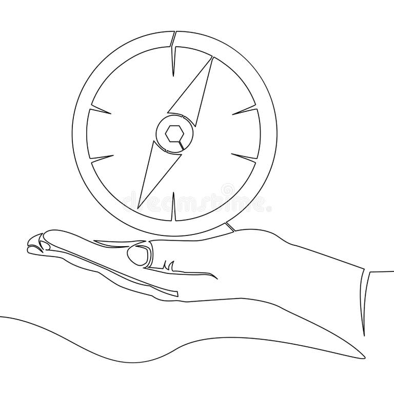 Hand Holding Compass Stock Illustrations – 448 Hand Holding Compass ...