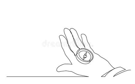 Hand Holding Compass Stock Illustrations – 448 Hand Holding Compass ...