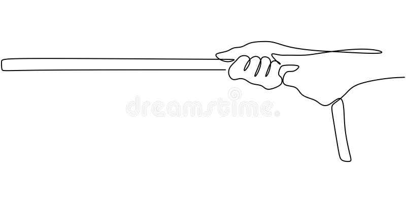Continuous Line Drawing of a Hand Holding Rope, Representing Guidance ...