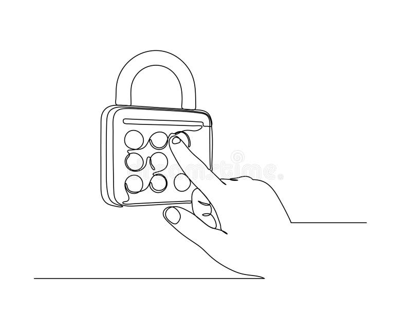 Line Drawing Padlock Stock Illustrations – 2,208 Line Drawing Padlock ...