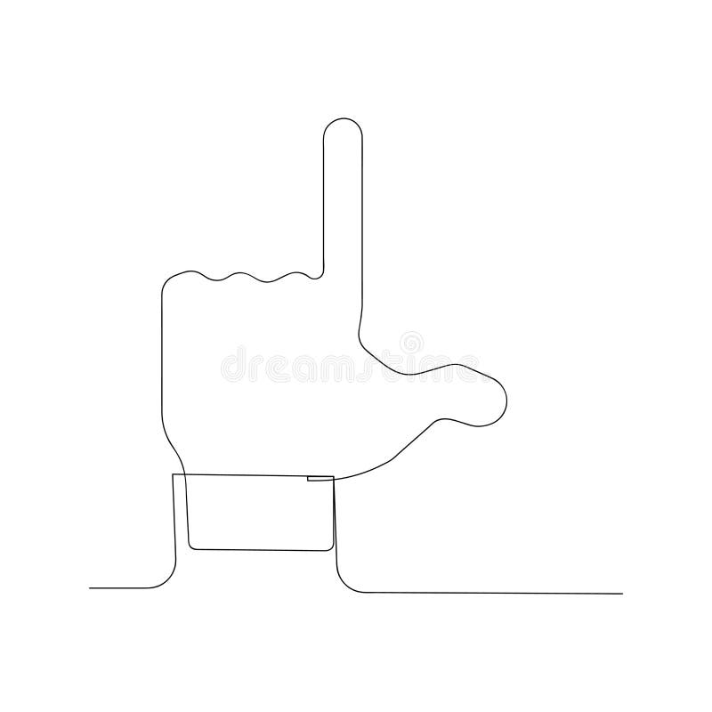 Continuous Line Drawing of Hand. Isolated Sketch Drawing of Hand Line ...