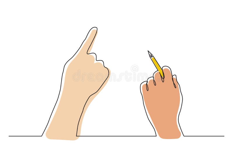 Hands Pointing Line Drawing Stock Illustrations – 655 Hands Pointing ...