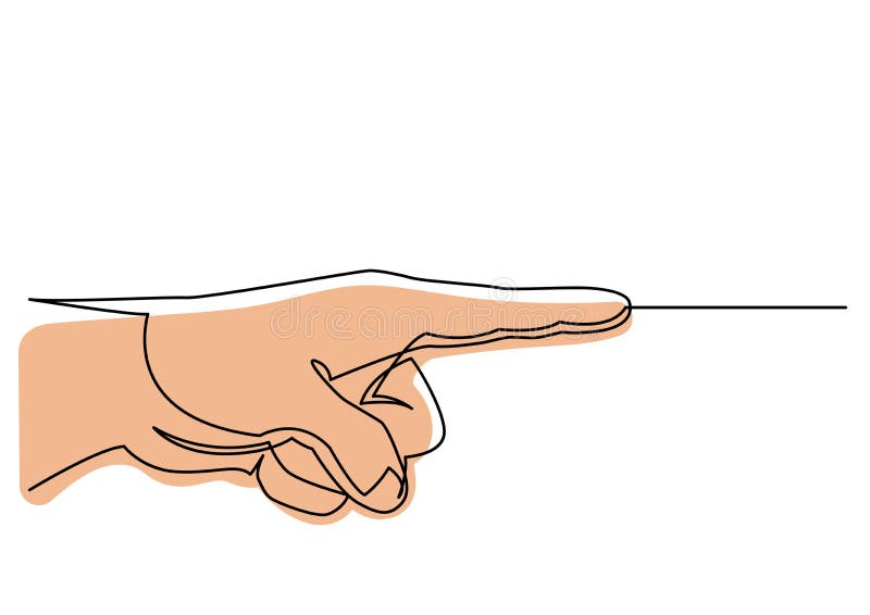 Fingers Pointing Line Drawing Stock Illustrations – 584 Fingers ...