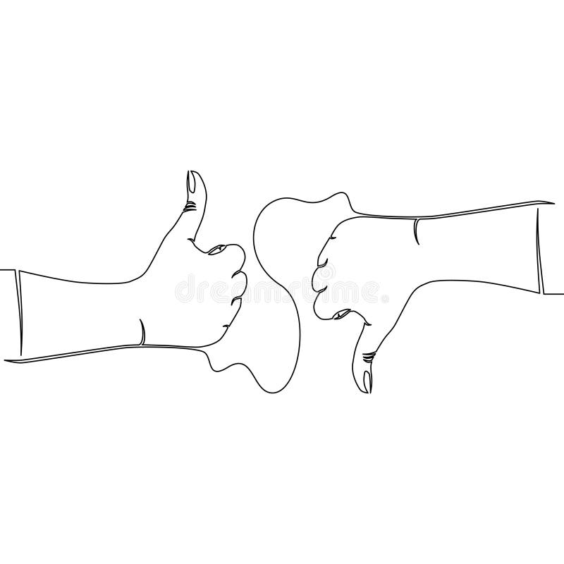 Line Drawing Dislike Stock Illustrations – 520 Line Drawing Dislike ...