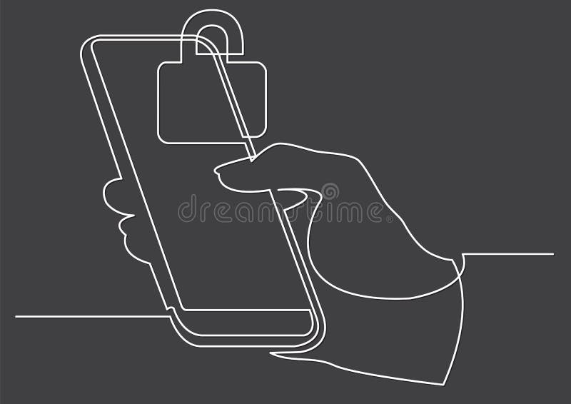 Security Lock Vector, Security Lock Logo Silhouette, Outline Sketch ...