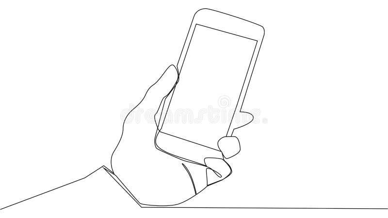 Mobile Phone App Line Drawing Stock Illustrations – 6,758 Mobile Phone ...
