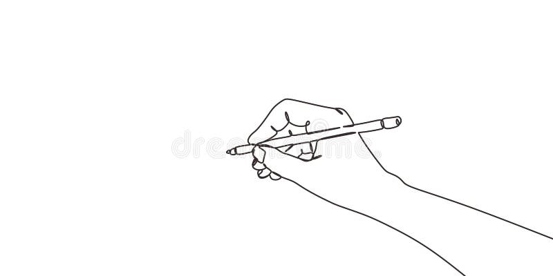 Continuous Line Drawing of Hand Drawing a Line . Vector Illustration ...