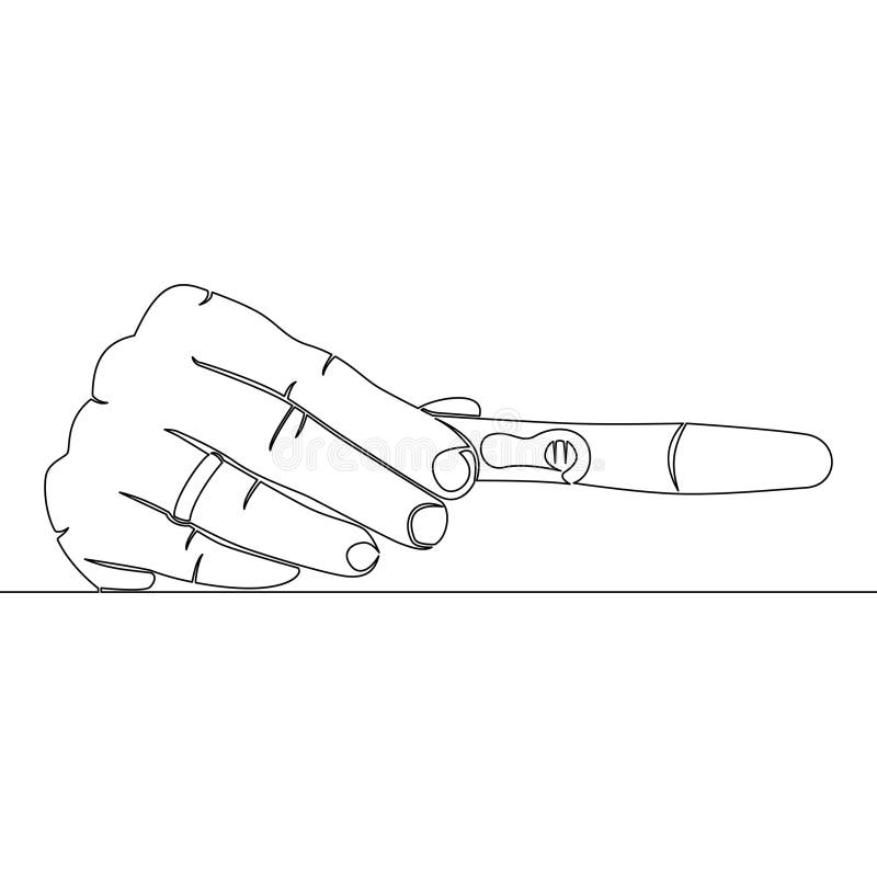 Line Drawing Positive Test Stock Illustrations – 487 Line Drawing ...