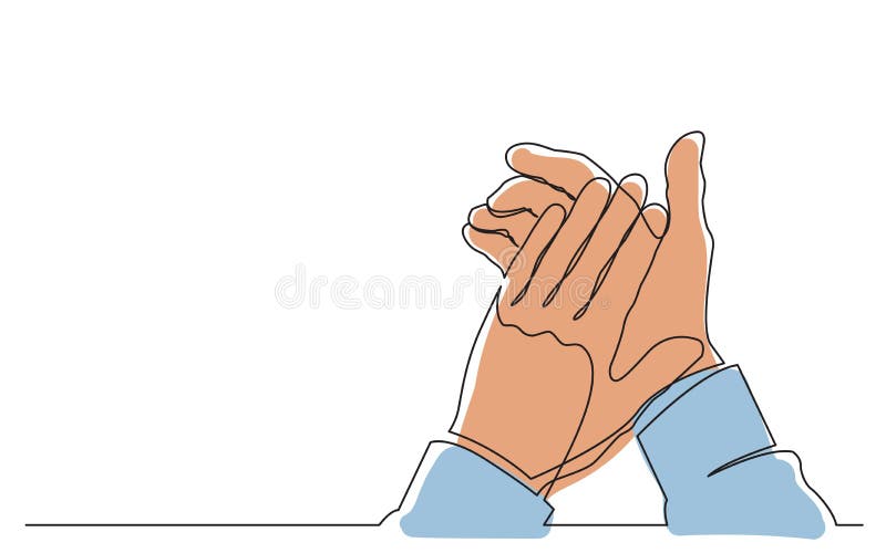 Clapping Hands Line Drawing Stock Illustrations – 219 Clapping Hands ...