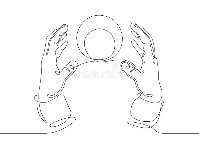 Hand Crystal Ball Drawing Stock Illustrations – 1,031 Hand Crystal Ball ...