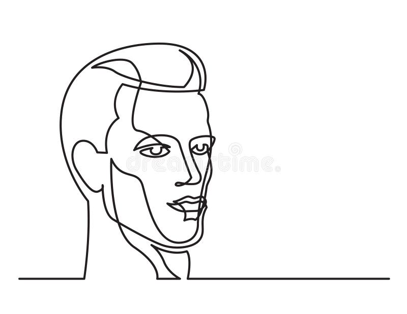 One Line Drawing Man Face Stock Illustrations – 4,779 One Line Drawing ...