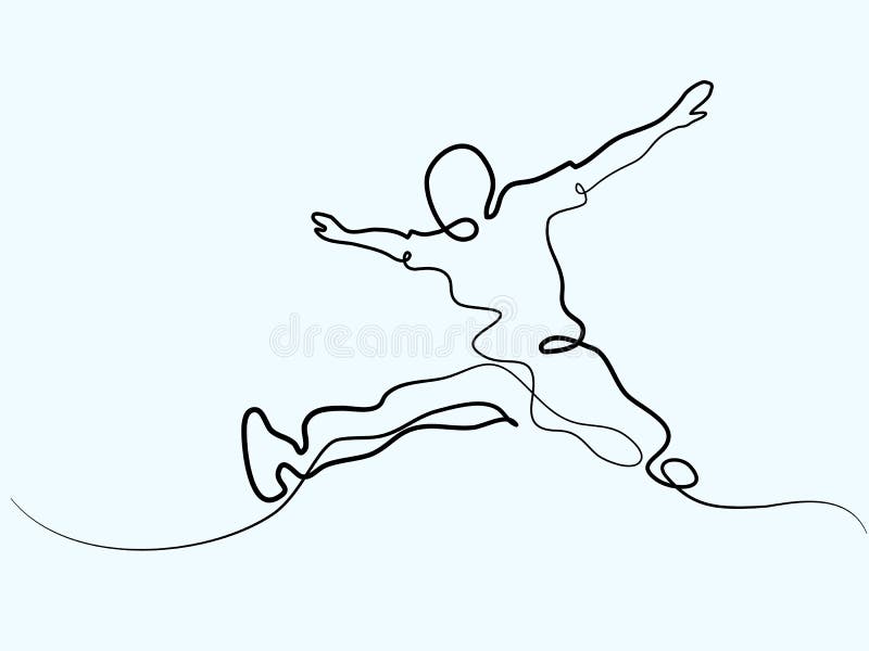Running Continuous Line Drawing Stock Illustrations – 1,288 Running ...
